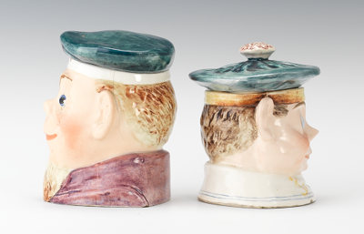 Two Palmer Cox Brownies Humidor Jars, ca. 1890-1920, 05.26.12, Sold: $97.75