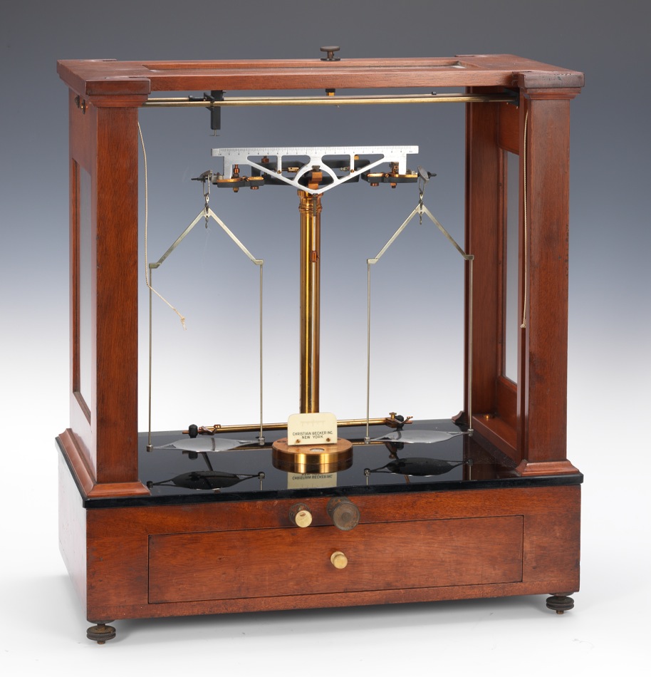 A Christian Becker, Inc. Mahogany Balance Scale, 05.26.12, Sold: $419.75