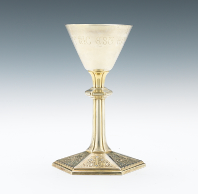 A Sterling Silver and Diamond Chalice by Gorham , 11.09.12, Sold: $1150