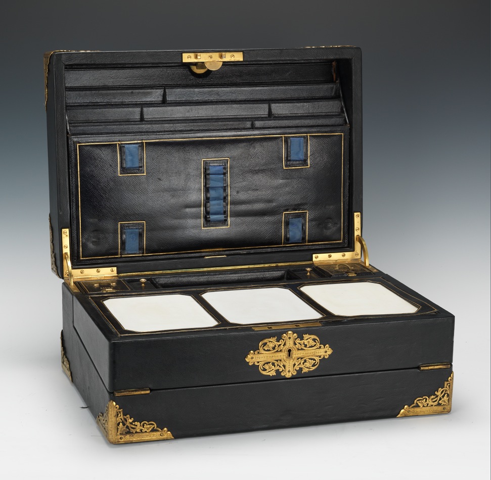An Elaborate Victorian Traveling Lap Desk/Writing Box, 11.08.12, Sold: $575