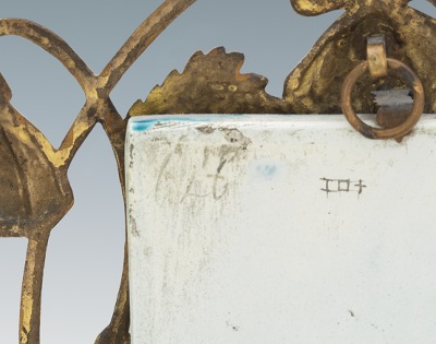 A Johann von Schwarz Ceramic Art Nouveau Tile by Karl Luber in Gilt ...