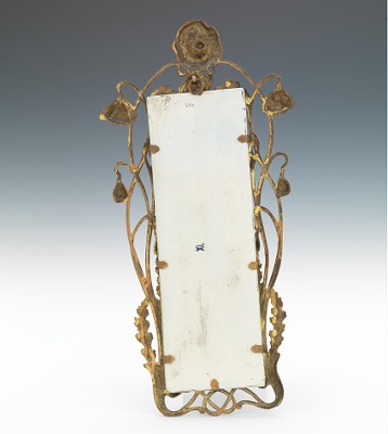 A Johann von Schwarz Ceramic Art Nouveau Tile by Karl Luber in Gilt ...