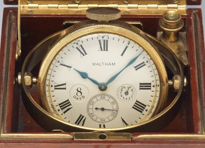 Waltham Watch Company 8 Day Marine Chronometer, Waltham, Massachusetts ...