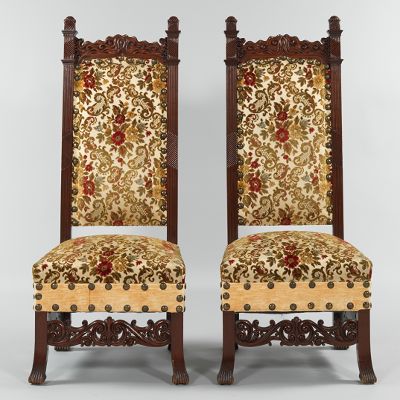 A Set of Four Continental Style Upholstered Chairs, 09.08.12, Sold: $316.25