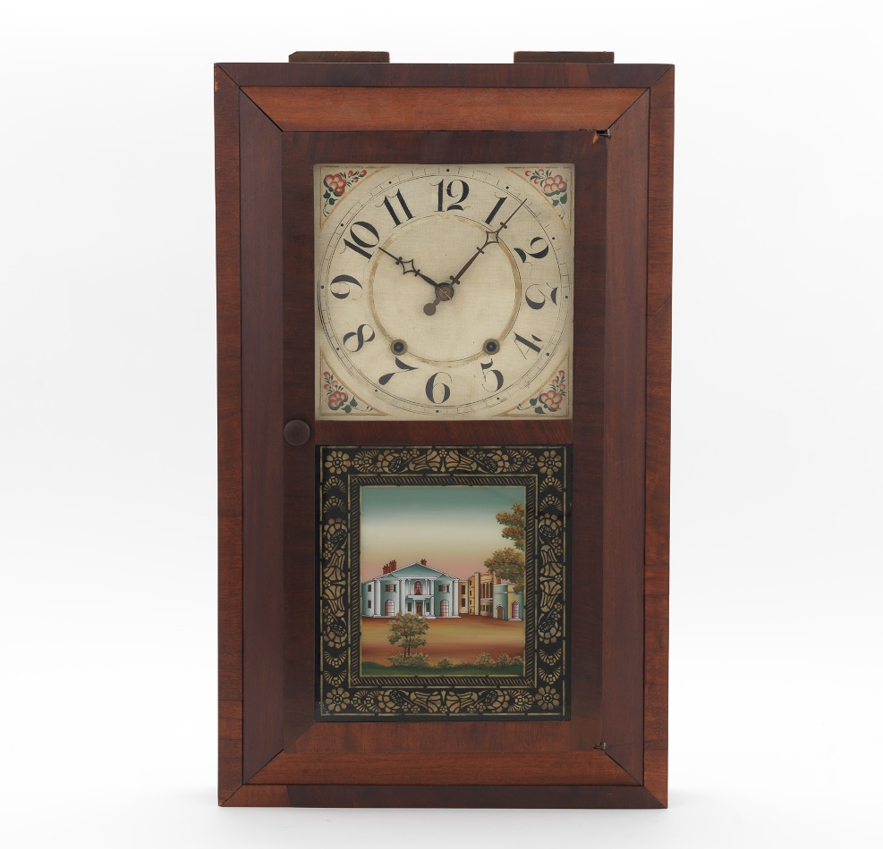 Silias Hoadley 30 Hour Wooden Works Shelf Clock, 09.06.12, Sold: $184
