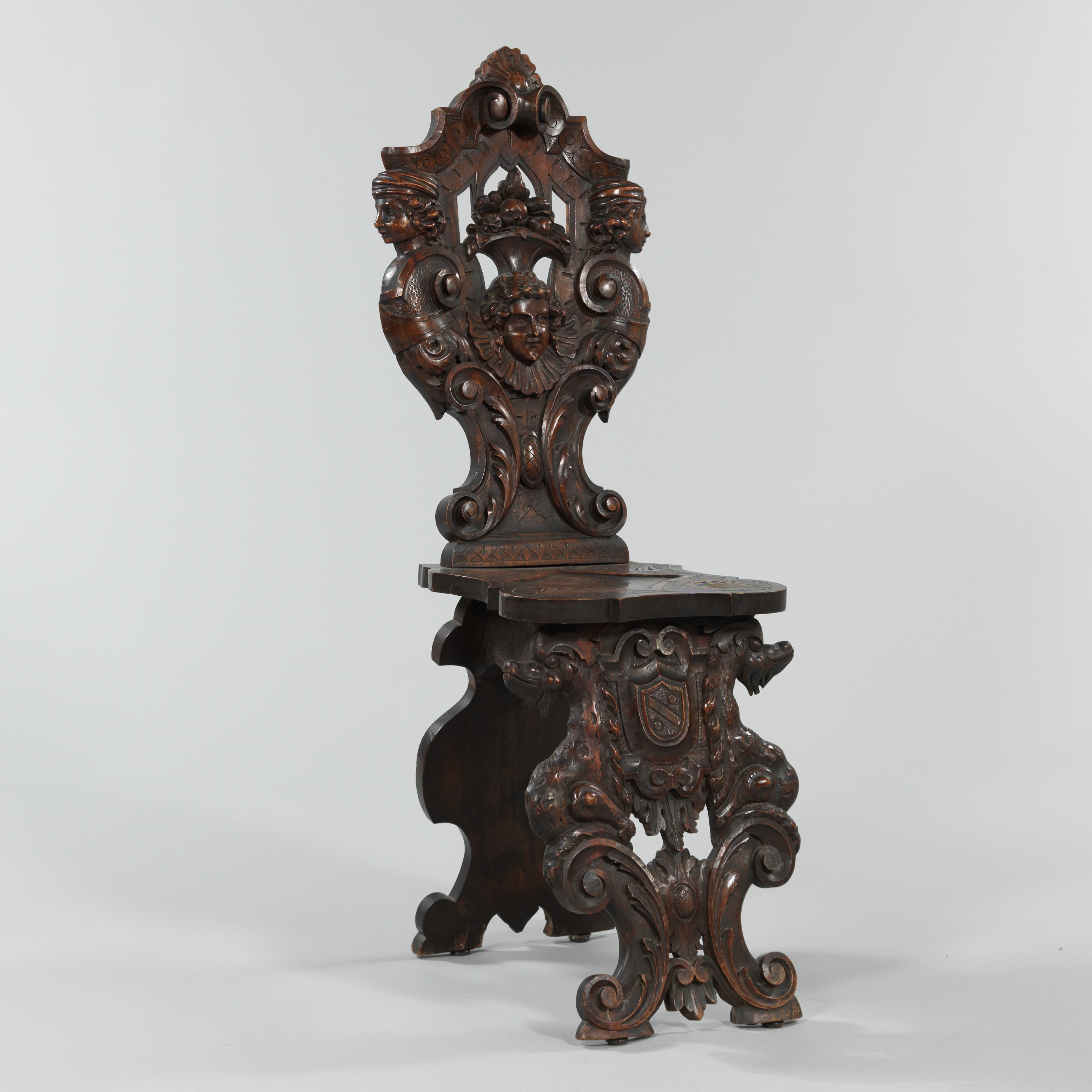 High resolution image for An Italian Renaissance Style Hall Sgabello Chair