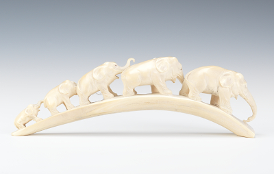 Carved Ivory Elephant Tusk Bridge, 02.16.13, Sold: $241.5
