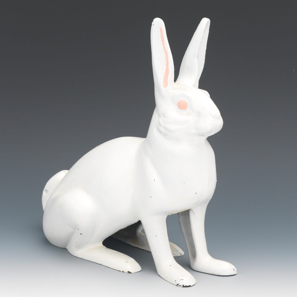 A Large Rabbit Cast Iron Door Stop