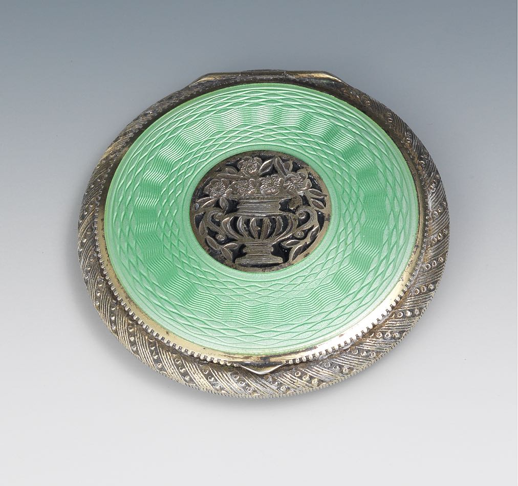 Austrian Sterling Silver and Guilloche Enamel Compact , 12.11.14, Sold ...