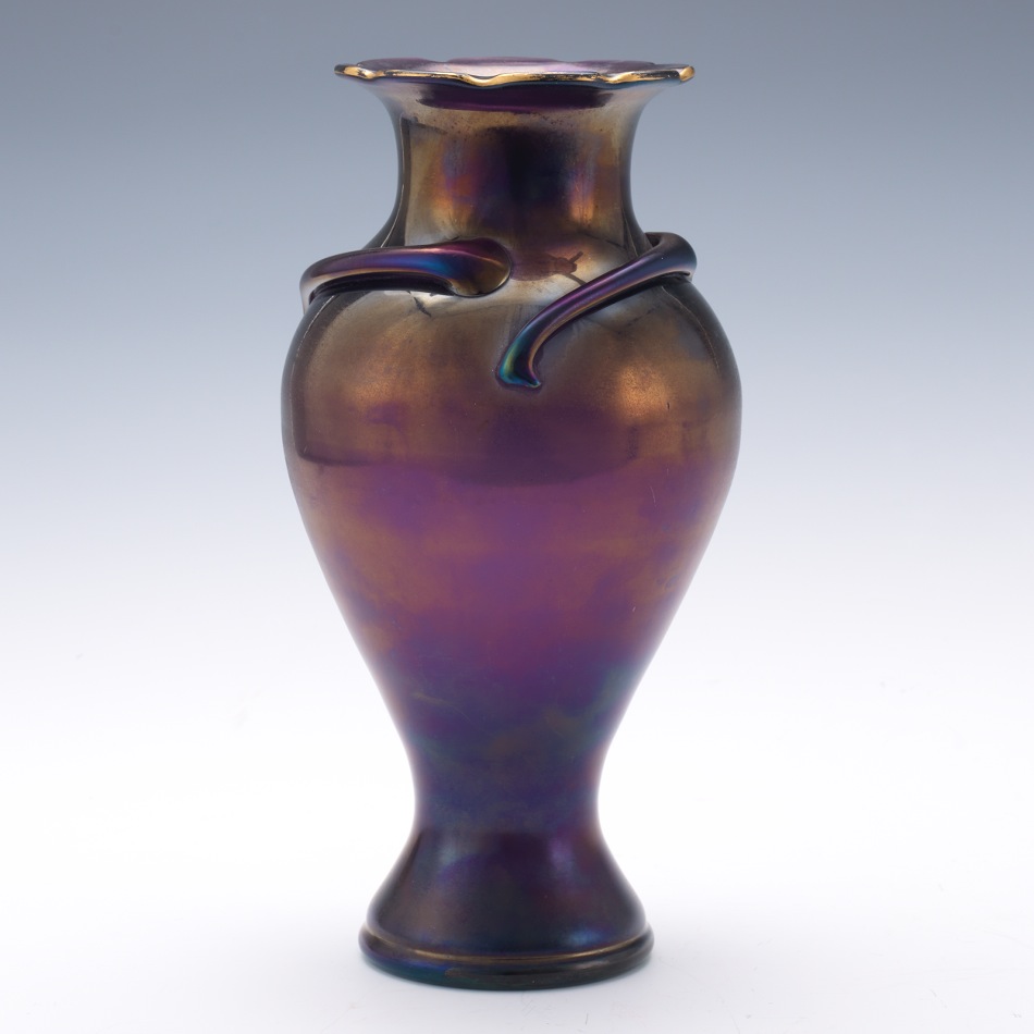 Art Glass Vase with Applied Decoration (Durand Style), 03.27.14, Sold ...