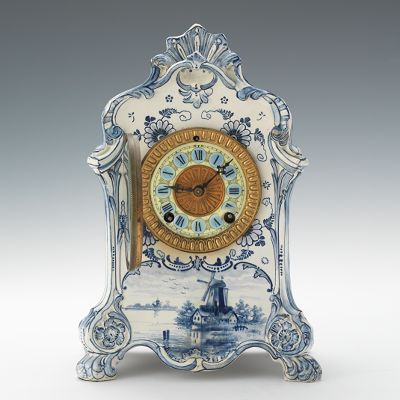 Ansonia Royal Bonn Delft Clock