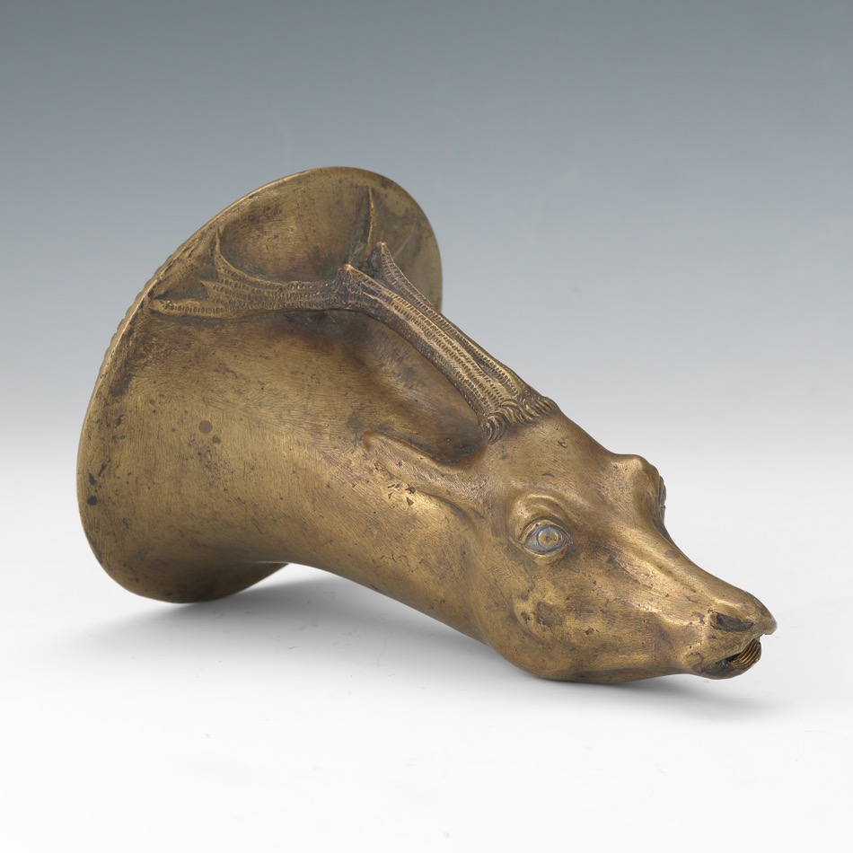 English Antique Bronze Stirrup Cup , 12.12.15, Sold: $141.6