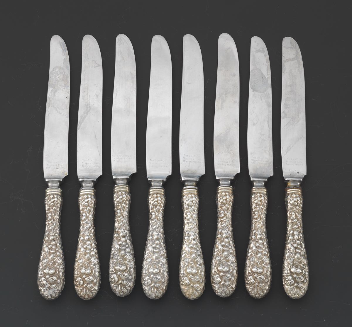 Stieff Sterling Silver Eight Dinner Knives in "Rose" Pattern, 02.19.15 ...