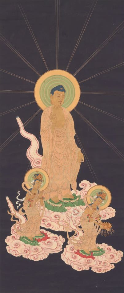 Buddhist Trinity Scroll Painting, Showa Period, 02.19.15, Sold: $143.75