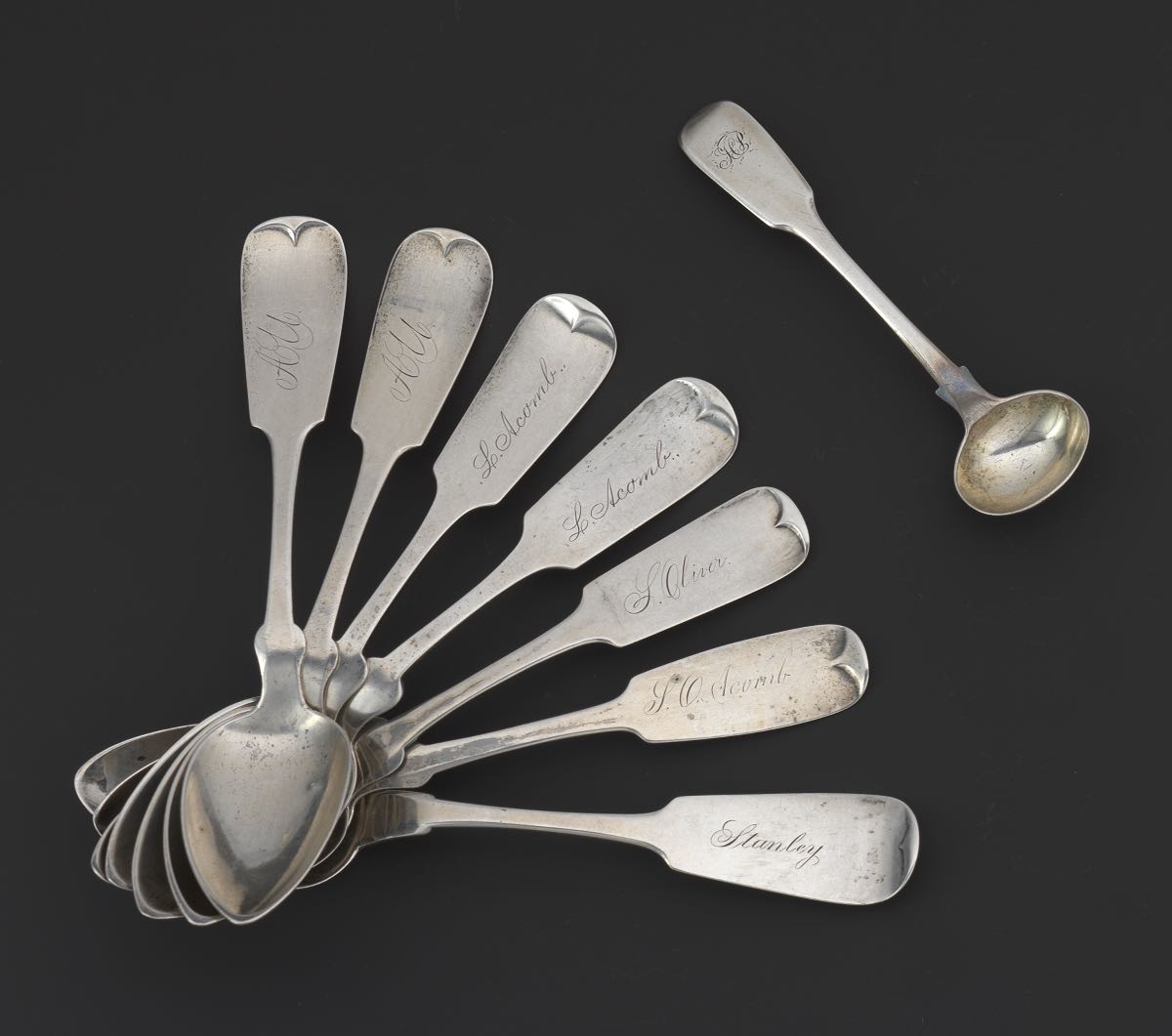Collection of Silver Spoons, Including Coin Silver and Sterling, 04.16. ...