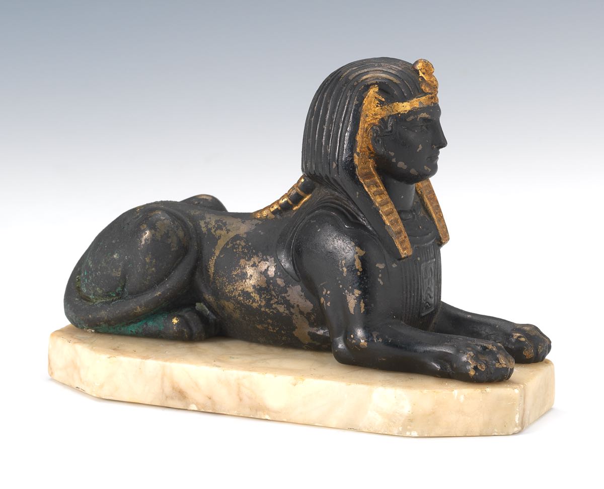 A Cold Painted Cast Bronze Sphinx, 04.18.15, Sold: $253