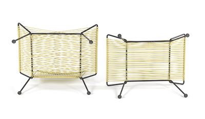 Custom String Lounge Chair with Ottoman, in the Manner of Allan Gould ...