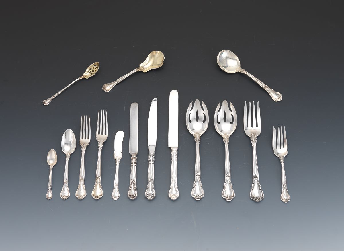 Gorham Large Collection of Sterling Silver Flatware "Chantilly" Pattern ...