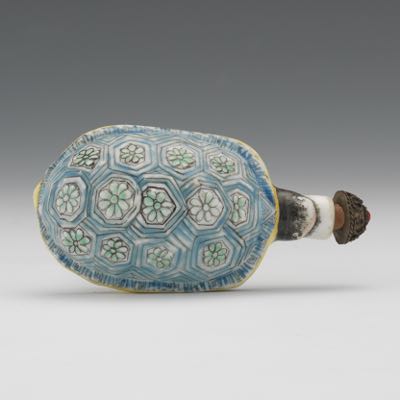 Chinese Porcelain Snuff Bottle in Shape of Turtle, ca. Late Qing ...