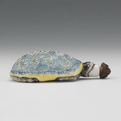 Chinese Porcelain Snuff Bottle in Shape of Turtle, ca. Late Qing ...