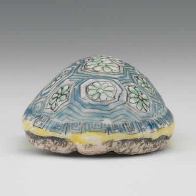 Chinese Porcelain Snuff Bottle in Shape of Turtle, ca. Late Qing ...