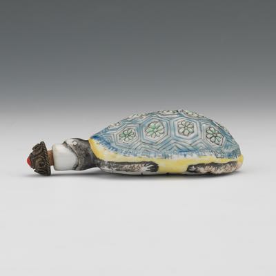 Chinese Porcelain Snuff Bottle in Shape of Turtle, ca. Late Qing ...