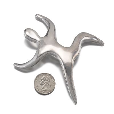 Large Israeli Sterling Silver Figure Brooch , 12.13.16, Sold: $76.7