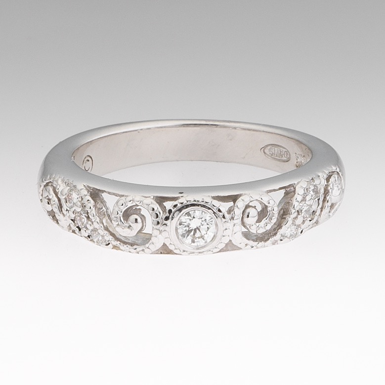 Ladies' Davis Gold and Diamond Filigree Band , 12.13.16