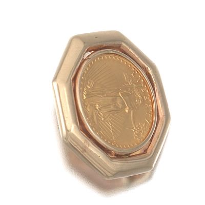 Liberty 5 Dollar Gold Coin Tie Pin , 02.19.16, Sold: $212.4
