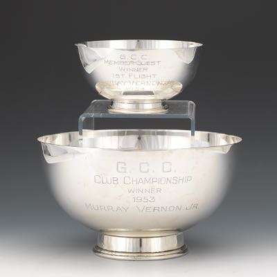 Two Sterling Silver Cornelius Wynkoop Reproduction Trophy Bowls, 02.18. ...