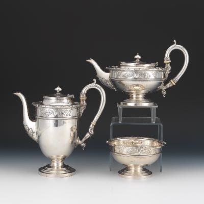 S.Kirk & Son Co. Sterling Silver Three-Piece Tea/Coffee Service ...