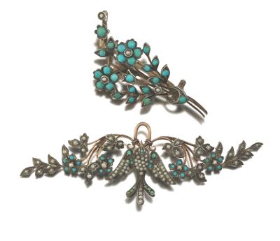 Two Victorian Silver and Turquoise Objects , 10.28.16, Sold: $472