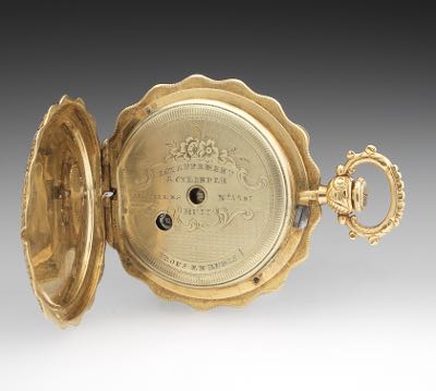 Ladies' Open Face Lace Border Repeater Pocket Watch , 10.28.16, Sold: $590