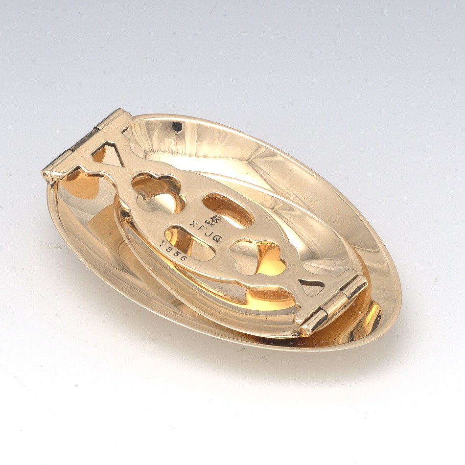 14k Gold Traveling Foldable Two-in-One Soup and Teaspoons, 11.03.17 ...