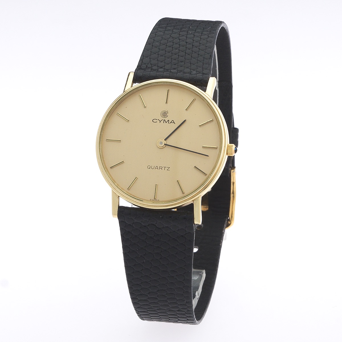 CYMA 14K Gold Watch with Original Lizard Band, 11.03.17, Sold: $236