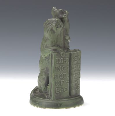 Cowan Pottery Glazed Ceramic Candlestick for the Rowfant Club, ca. 1925 ...