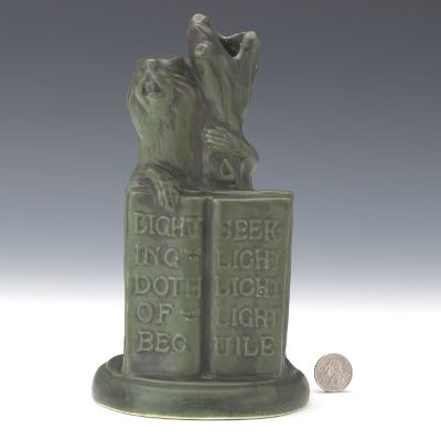 Cowan Pottery Glazed Ceramic Candlestick for the Rowfant Club, ca. 1925 ...