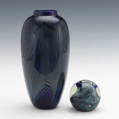 Art Glass, Randy Strong Vase and Paperweight , 04.12.18, Sold: $259.6