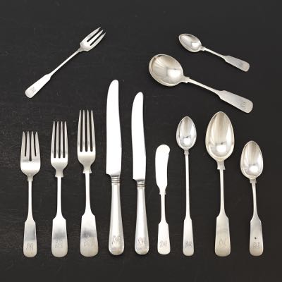 Gorham Sterling Silver Extended Service for Twelve, "Old English Tipt ...