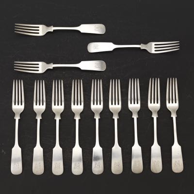 Gorham Sterling Silver Extended Service for Twelve, "Old English Tipt ...