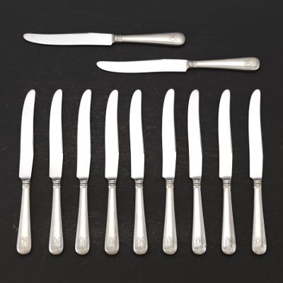 Gorham Sterling Silver Extended Service for Twelve, "Old English Tipt ...