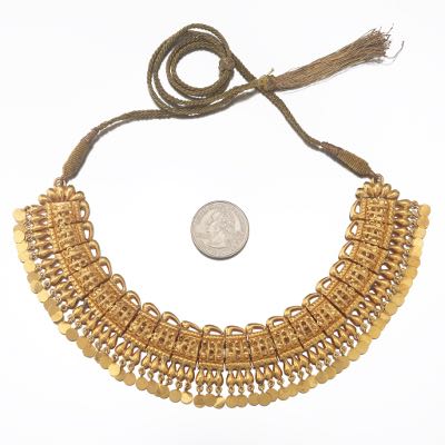 High Karat Gold Pectoral Necklace with Adjustable Cord , 02.16.18