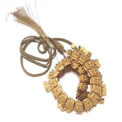 High Karat Gold Pectoral Necklace with Adjustable Cord , 02.16.18