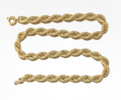 Ladies' Italian Gold Frosted Rope Necklace , 11.02.18, Sold: $649
