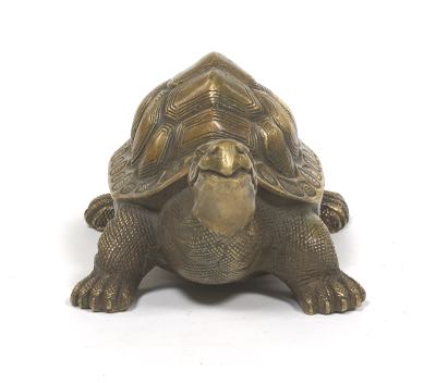 Chinese Bronze Turtle Scroll Holder , 11.03.18, Sold: $135.7