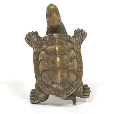 Chinese Bronze Turtle Scroll Holder , 11.03.18, Sold: $135.7