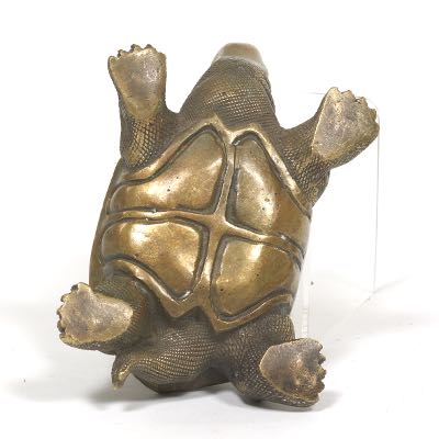 Chinese Bronze Turtle Scroll Holder , 11.03.18, Sold: $135.7