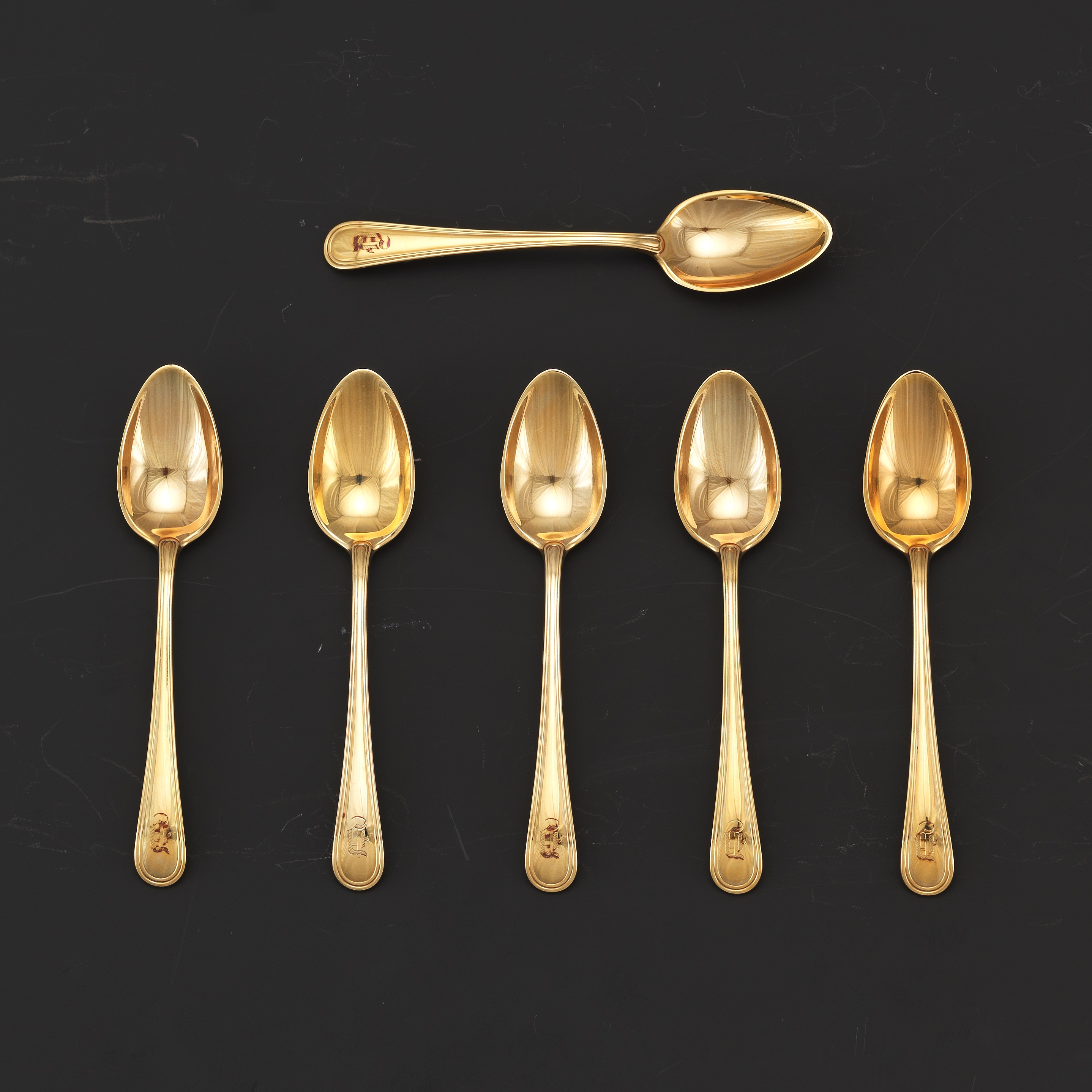 High resolution image for Another Set of Six Gold Demitasse Spoons