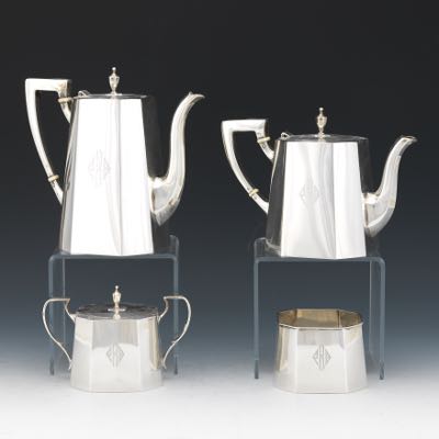 Cartier Sterling Silver Four Piece Tea and Coffee Service, 02.14.19 ...