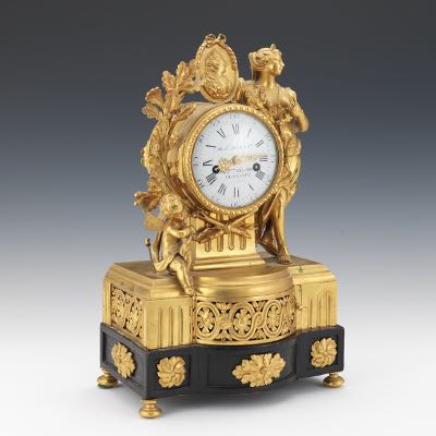 Antique Figural French Mantel Clock, 10.31.19, Sold: $10148